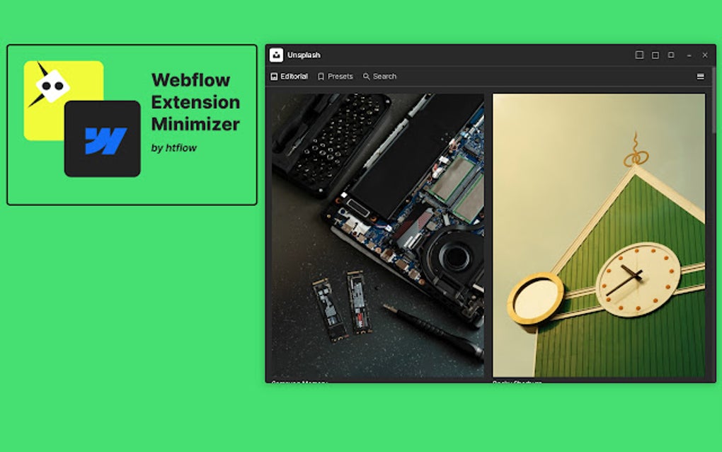 Webflow Extension Minimizer para Google Chrome - Extensión Descargar