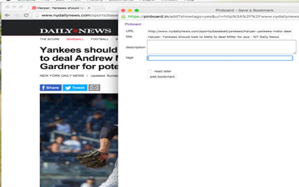 Save to Pinboard para Google Chrome - Extensión Descargar