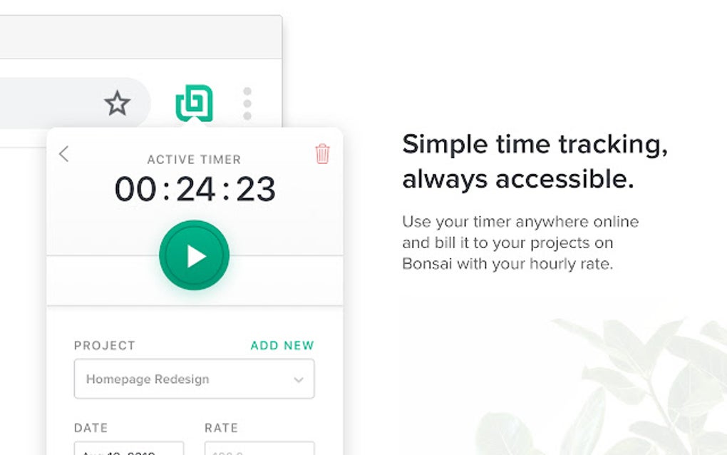 Bonsai Time Tracker for Google Chrome - Extension Download