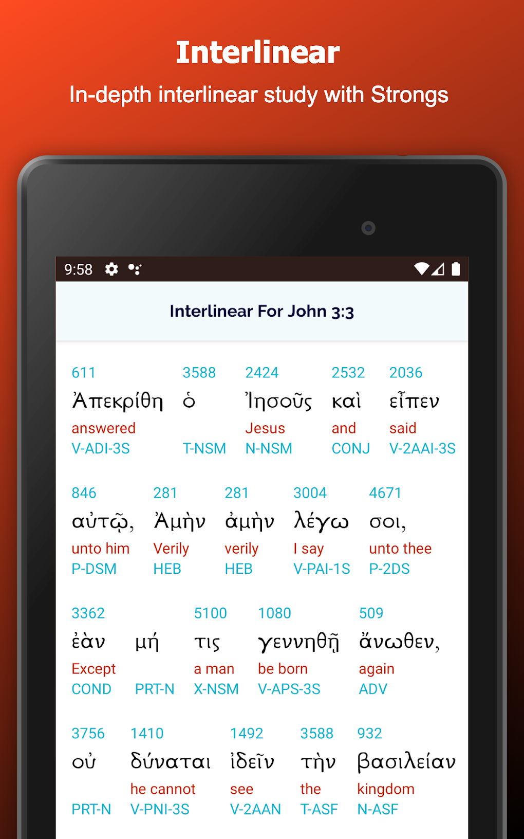 Bible Search Interlinear Map for Android - Download