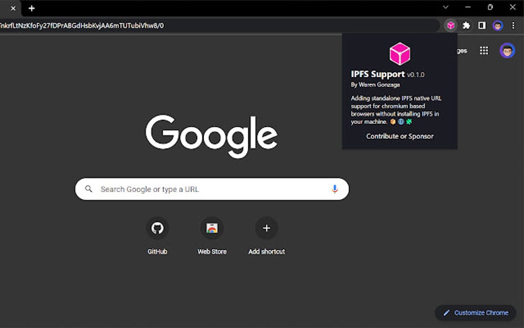 IPFS Support pour Google Chrome - Extension Télécharger