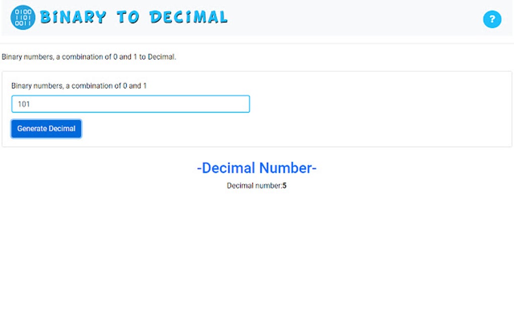 Binary To Decimal For Google Chrome Extension Download
