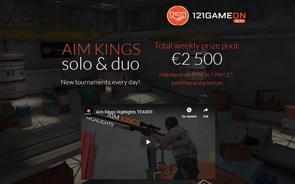 Daily CSGO tournaments - 121GameOn para Google Chrome - Extensión Descargar