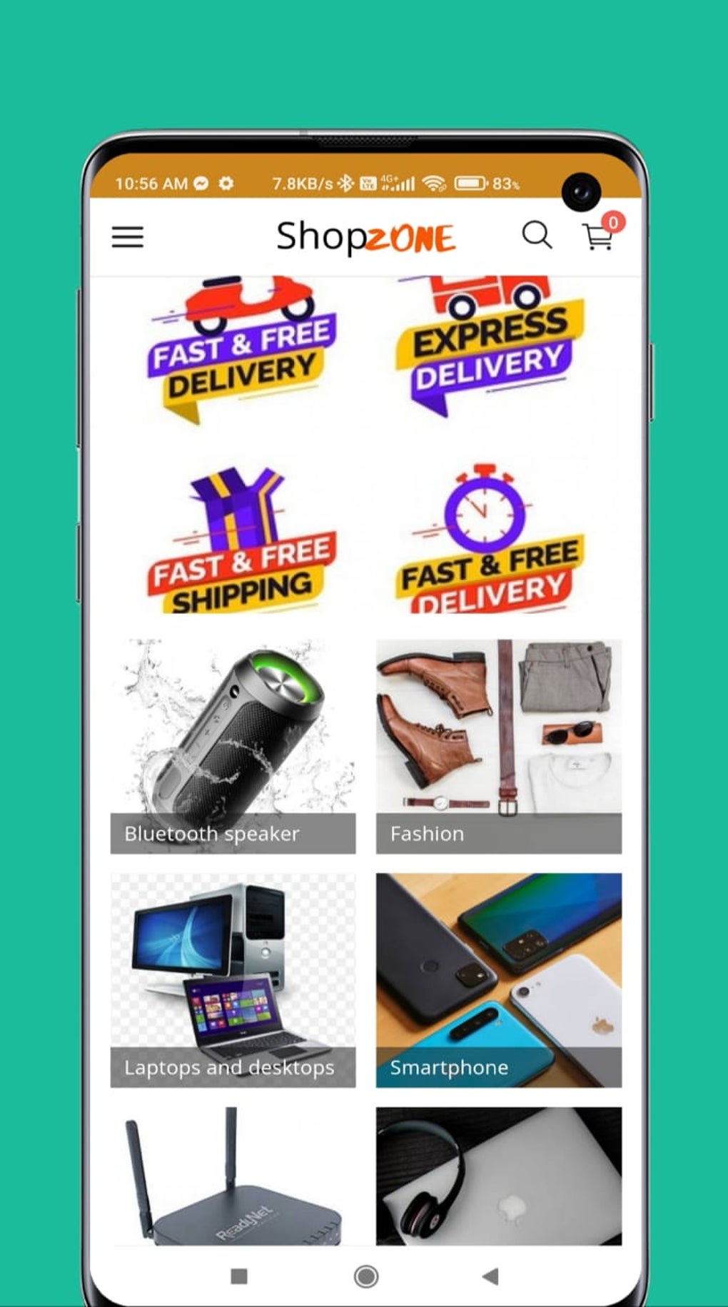 Shopzone Online Shopping App pour Android - Télécharger