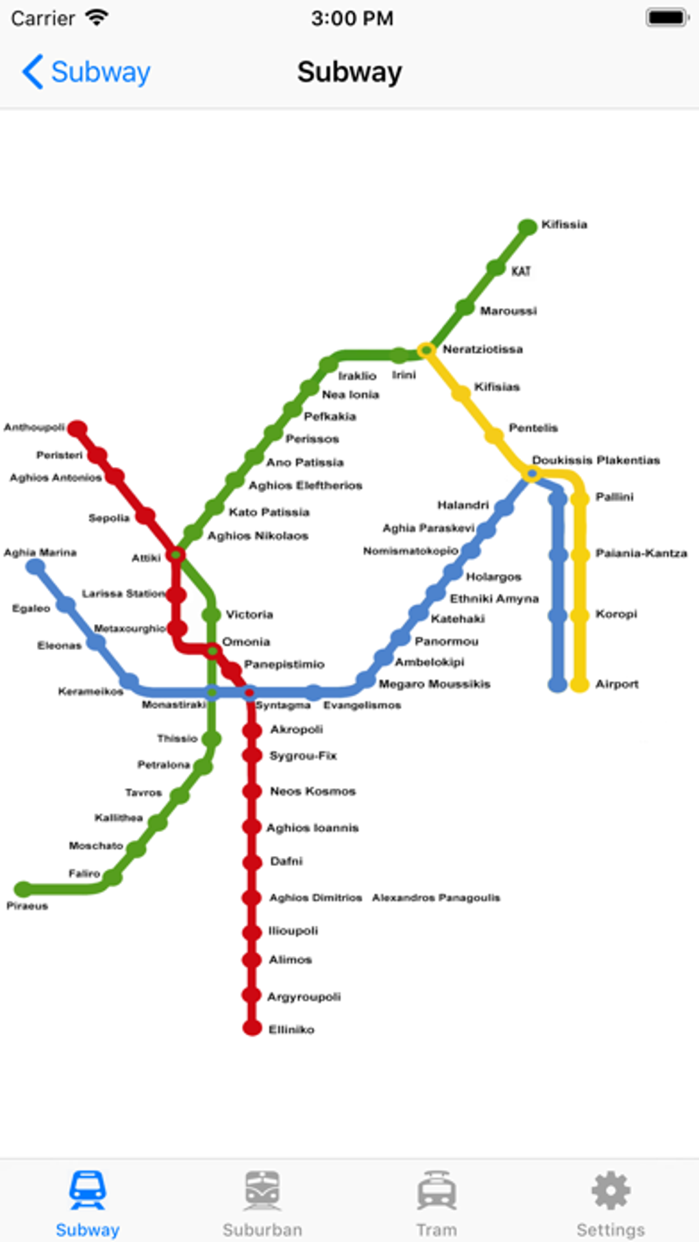 Μετρό Αθηνών Athens Metro para iPhone - Descargar