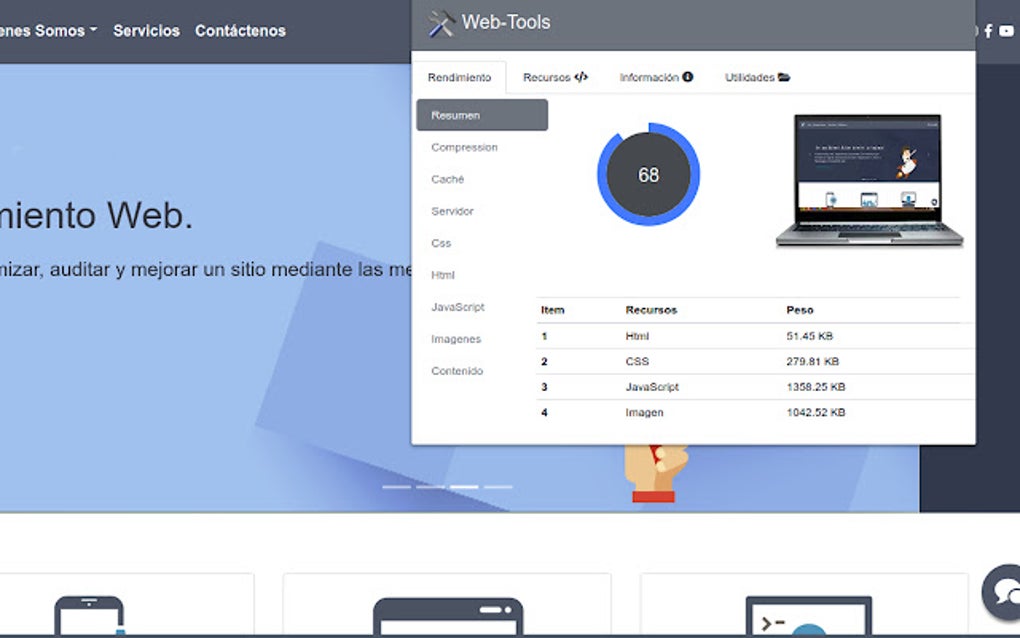WebTools pour Google Chrome - Extension Télécharger