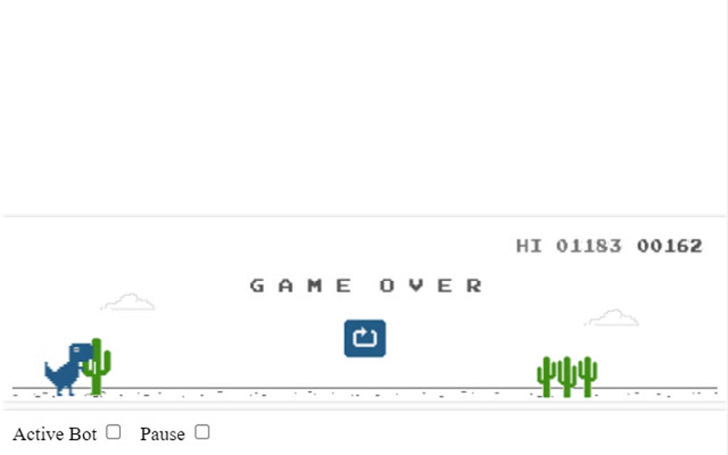 T-Rex Run 2D in Google page for Google Chrome - Extension Download