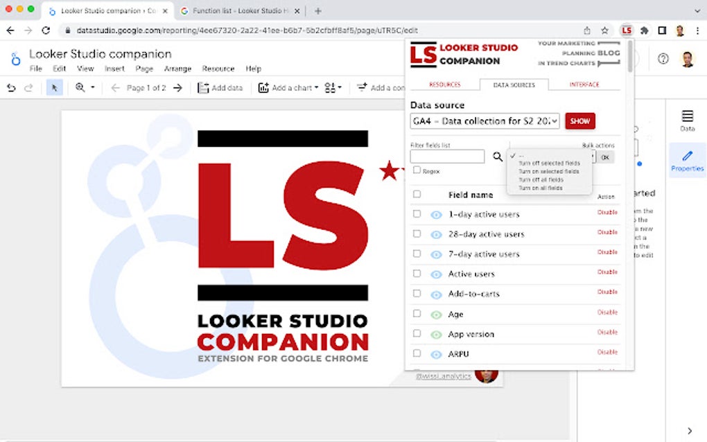 Looker Studio Companion สำหรับ Google Chrome - ส่วนขยาย ดาวน์โหลด