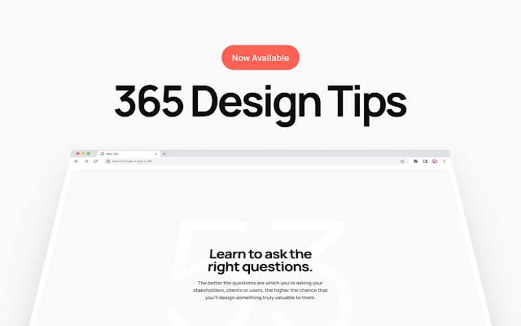 365 Design Tips para Google Chrome - Extensión Descargar