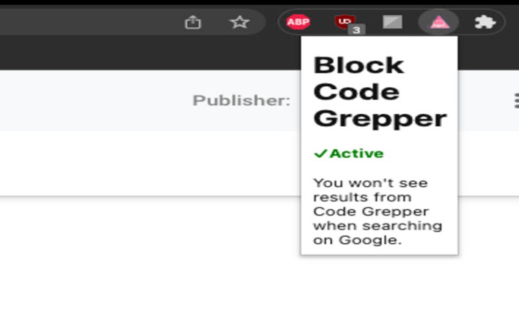 Block Code Grepper for Google Chrome - Extension Download