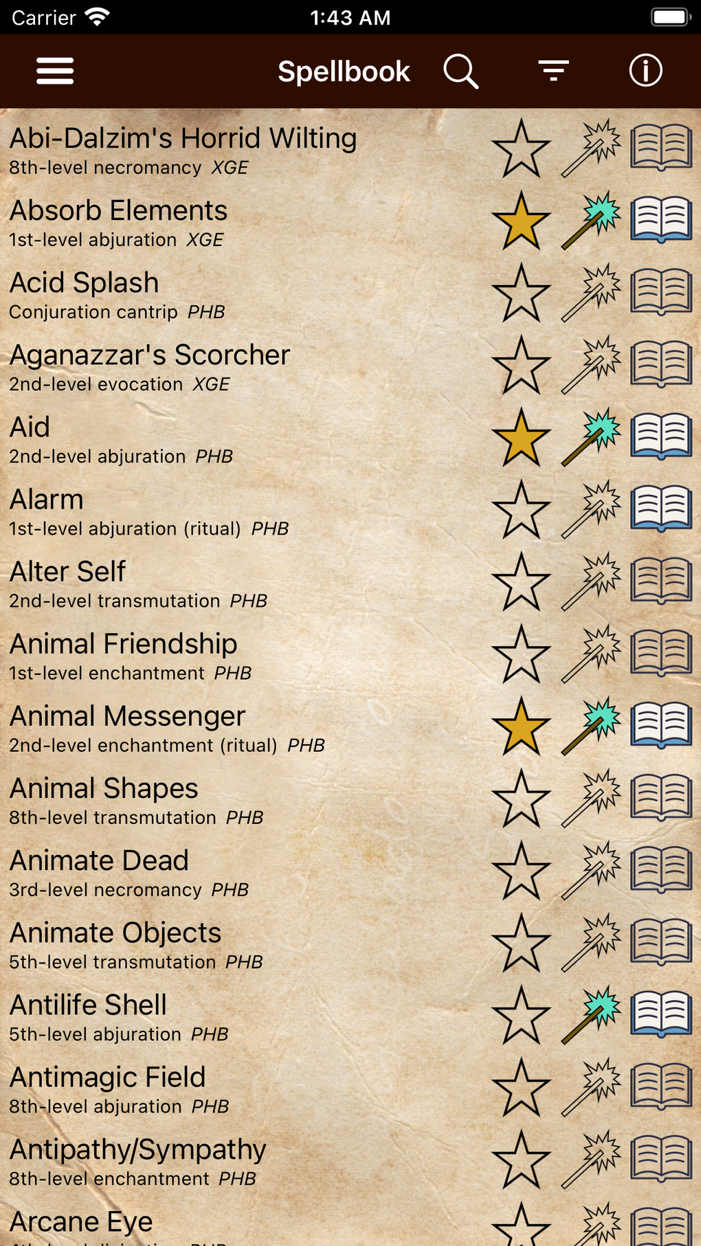 DD Spellbook 5e for iPhone - Download