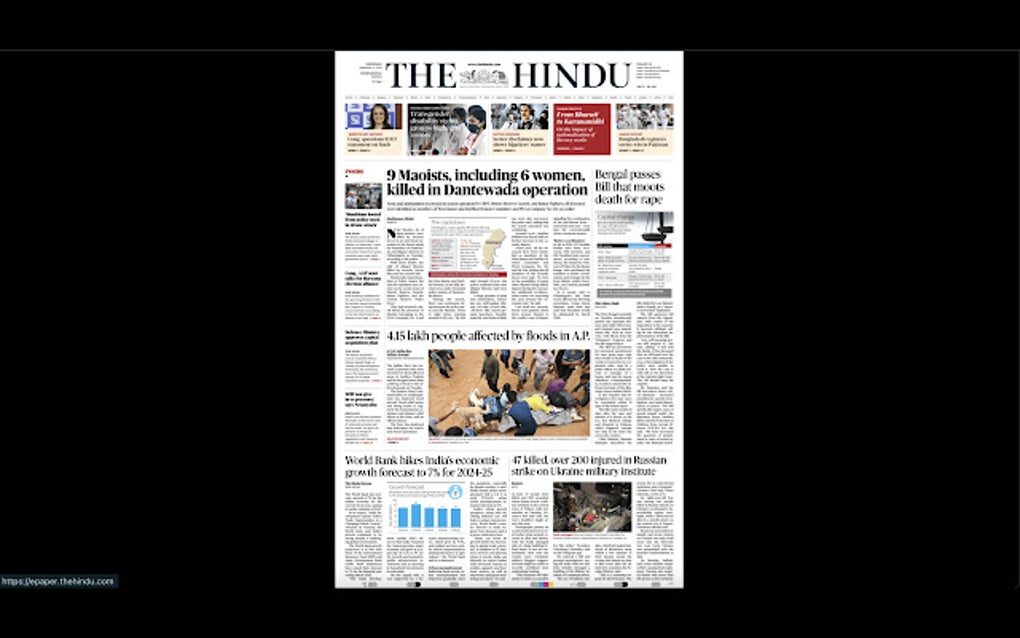 The Hindu ePaper New Tab Google Chrome için - Eklenti İndir