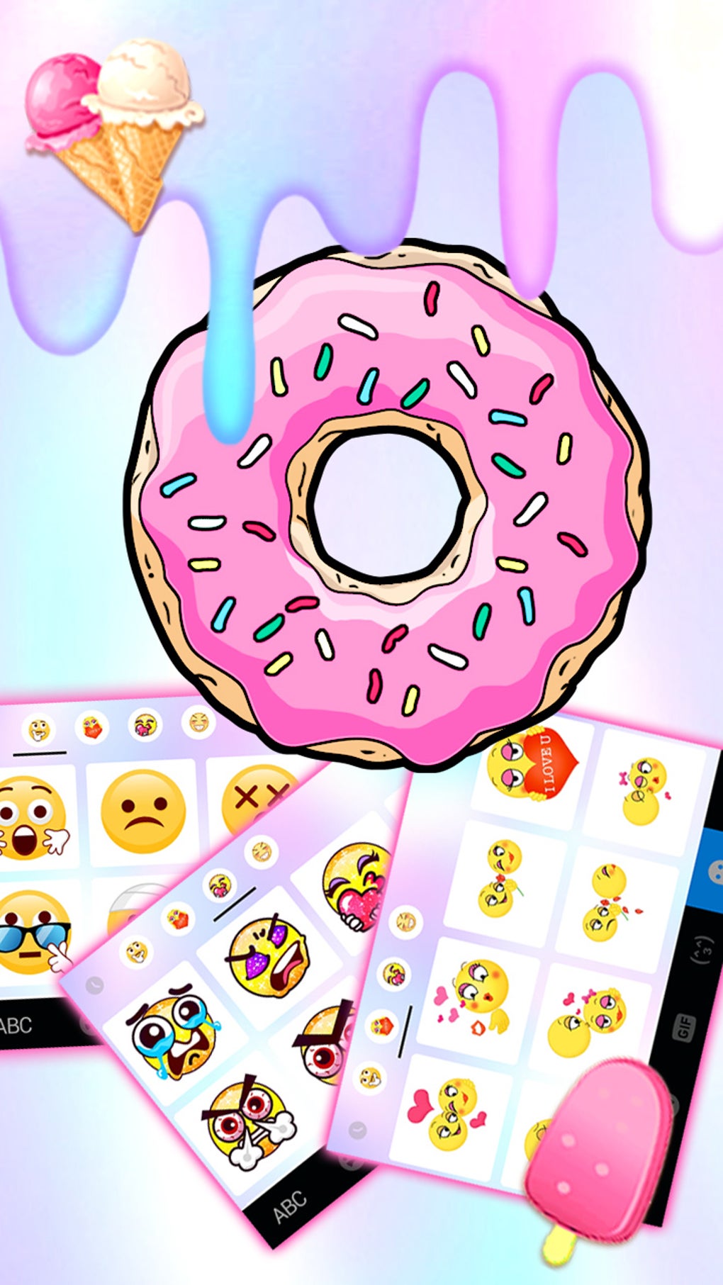 Pastel Pink Donut Keyboard Theme for Android - Download