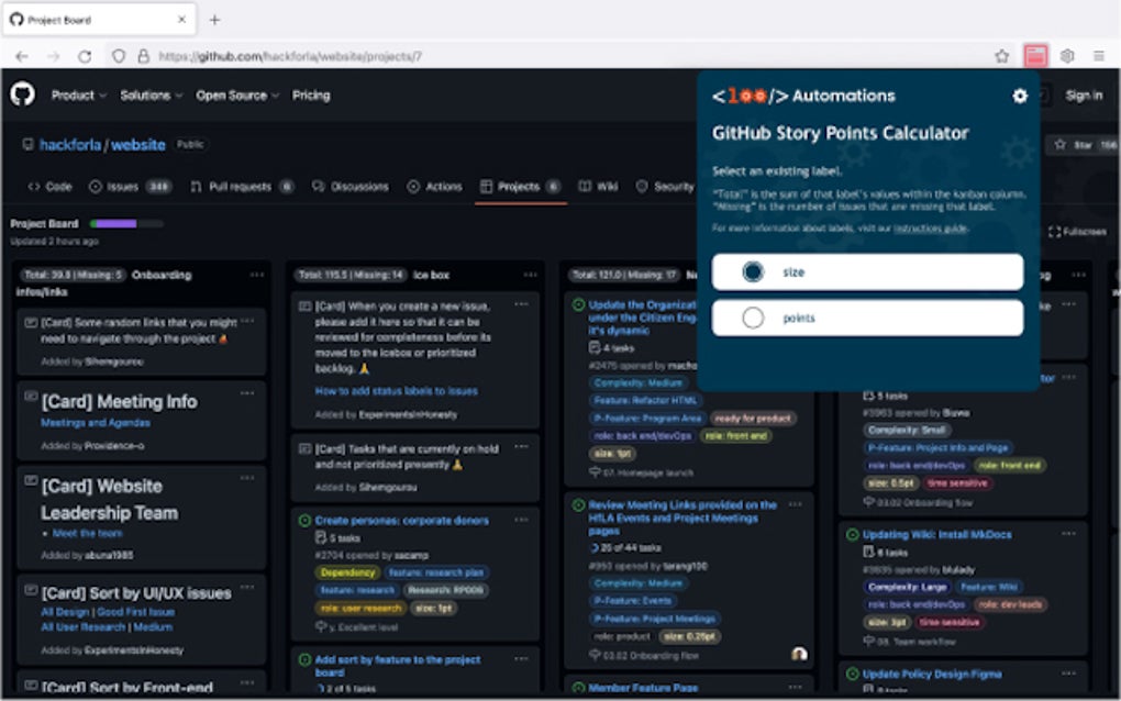 github-story-points-calculator Google Chrome 용 - 확장 프로그램 다운로드