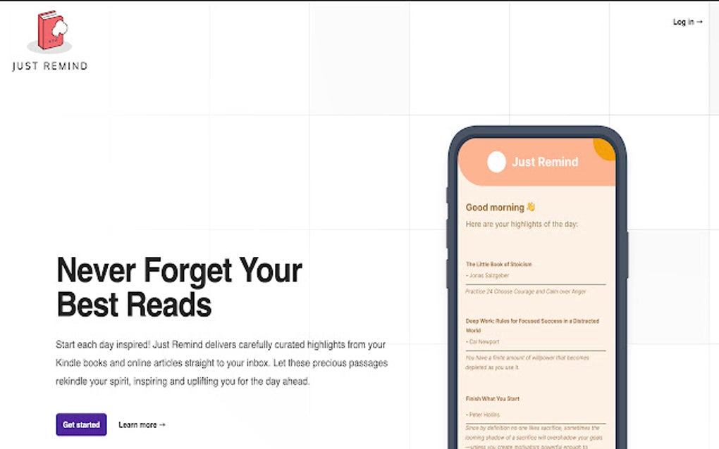 Just Remind Chrome Extension para Google Chrome - Extensión Descargar