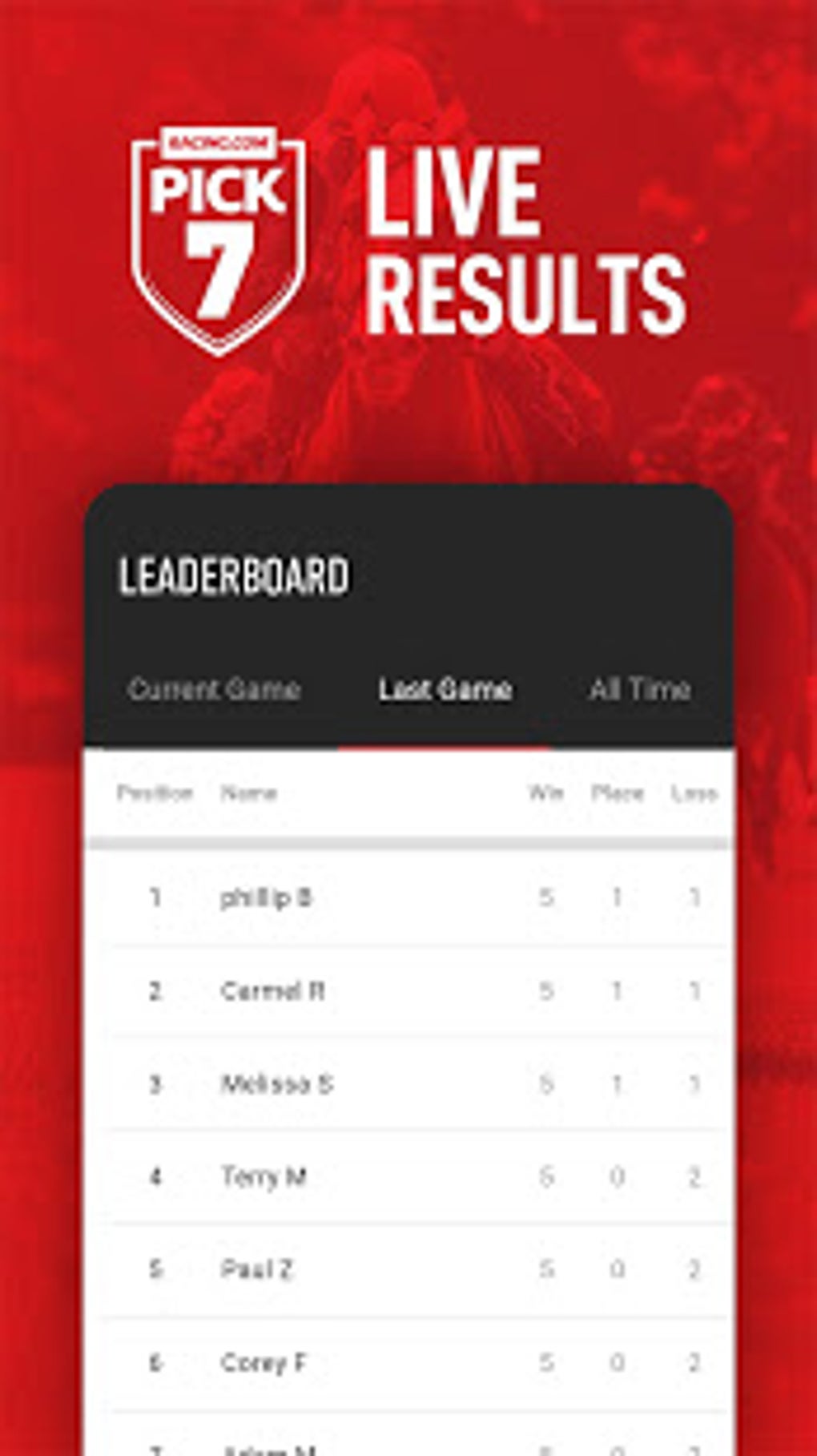Racing.com Pick 7 para Android - Descargar