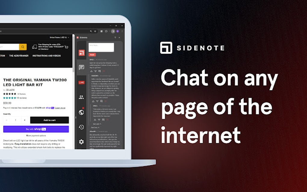 Sidenote para Google Chrome - Extensión Descargar