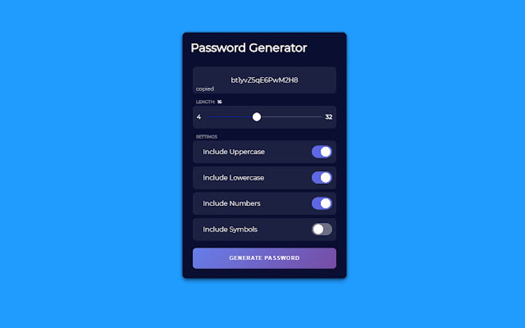 Password Generator para Google Chrome - Extensión Descargar