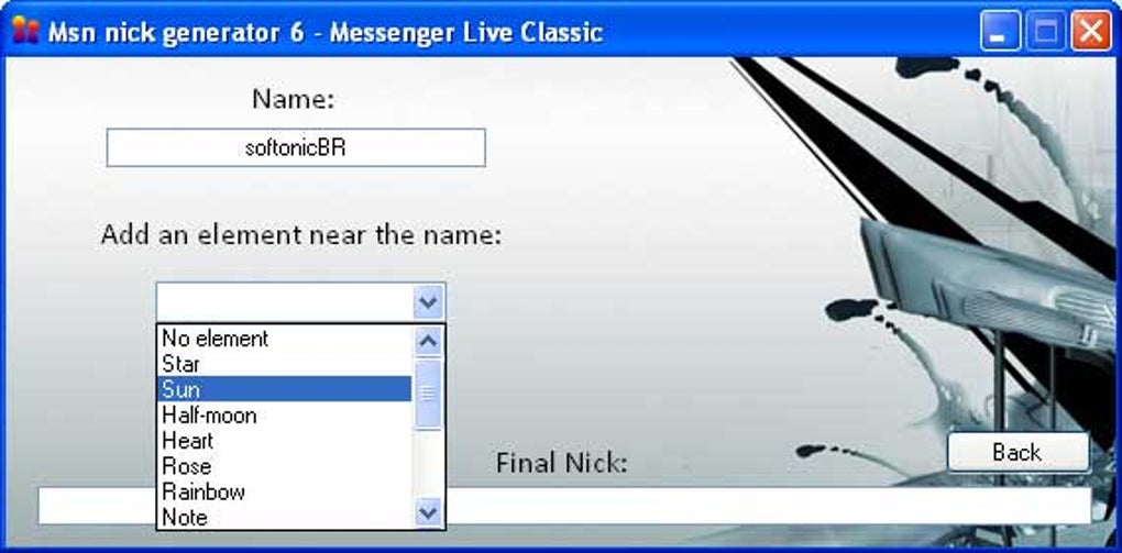 MSN Nick Generator - Descargar
