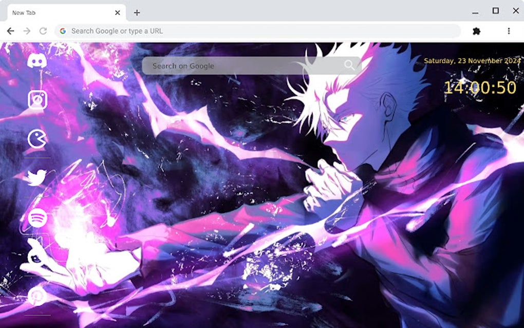 Gojo Satoru Hollow Purple: Powerful Live Wallpaper for Chrome! Google ...