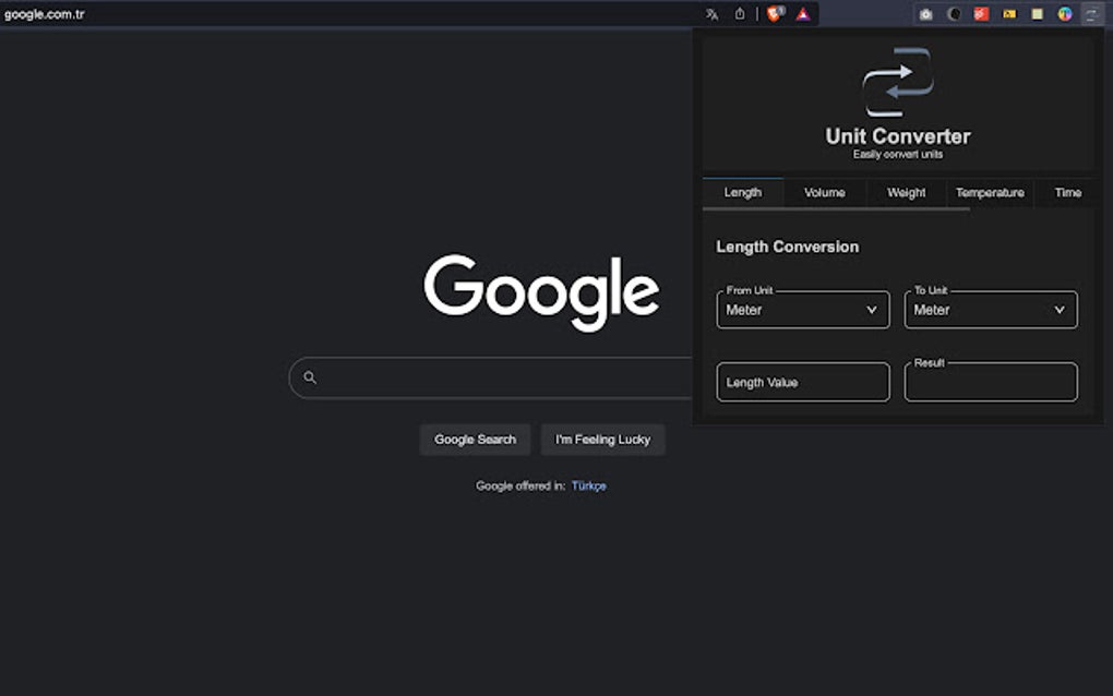Unit Converter Google Chrome 용 - 확장 프로그램 다운로드
