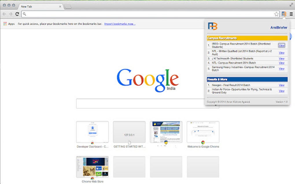 AmiBriefer for Google Chrome - Extension Download