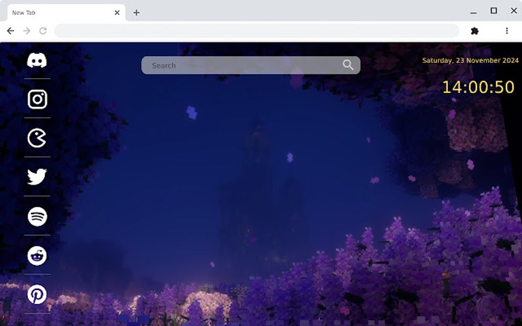 Lilac Field at Night - A Minecraft Dreamscape! cho Google Chrome - Tiện ...