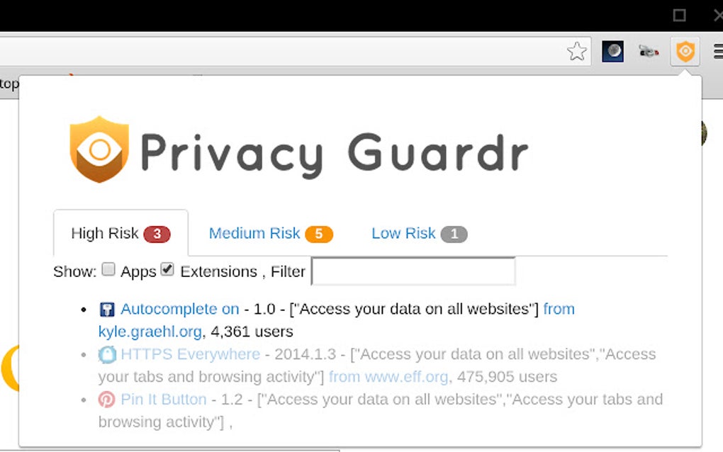 Privacy Guardr for Google Chrome - Extension Download