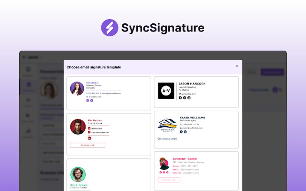 SyncSignature Email Signature Manager pour Google Chrome - Extension ...