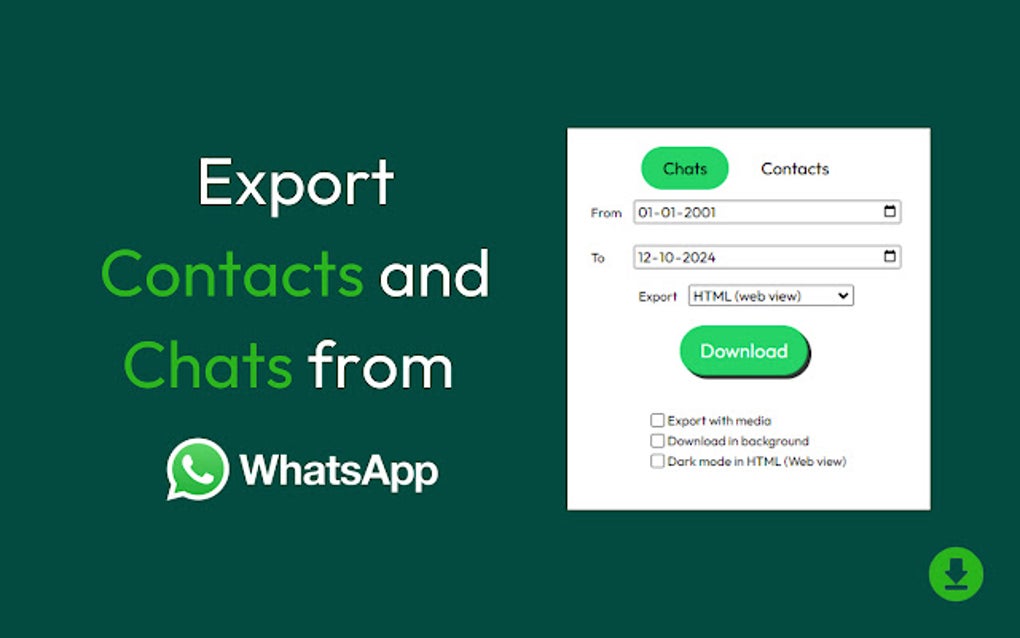 WAexport: Export WhatsApp Chats and Contacts para Google Chrome ... WAexport: Export WhatsApp Chats and Contacts para Google Chrome ...