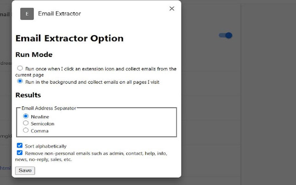 Email Extractor para Google Chrome - Extensión Descargar
