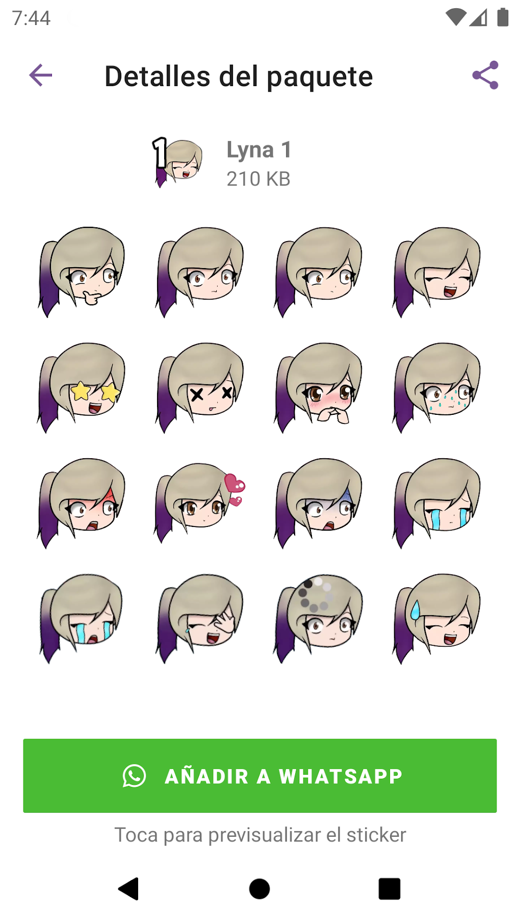 Stickers de Lyna para WhatsApp para Android - Descargar