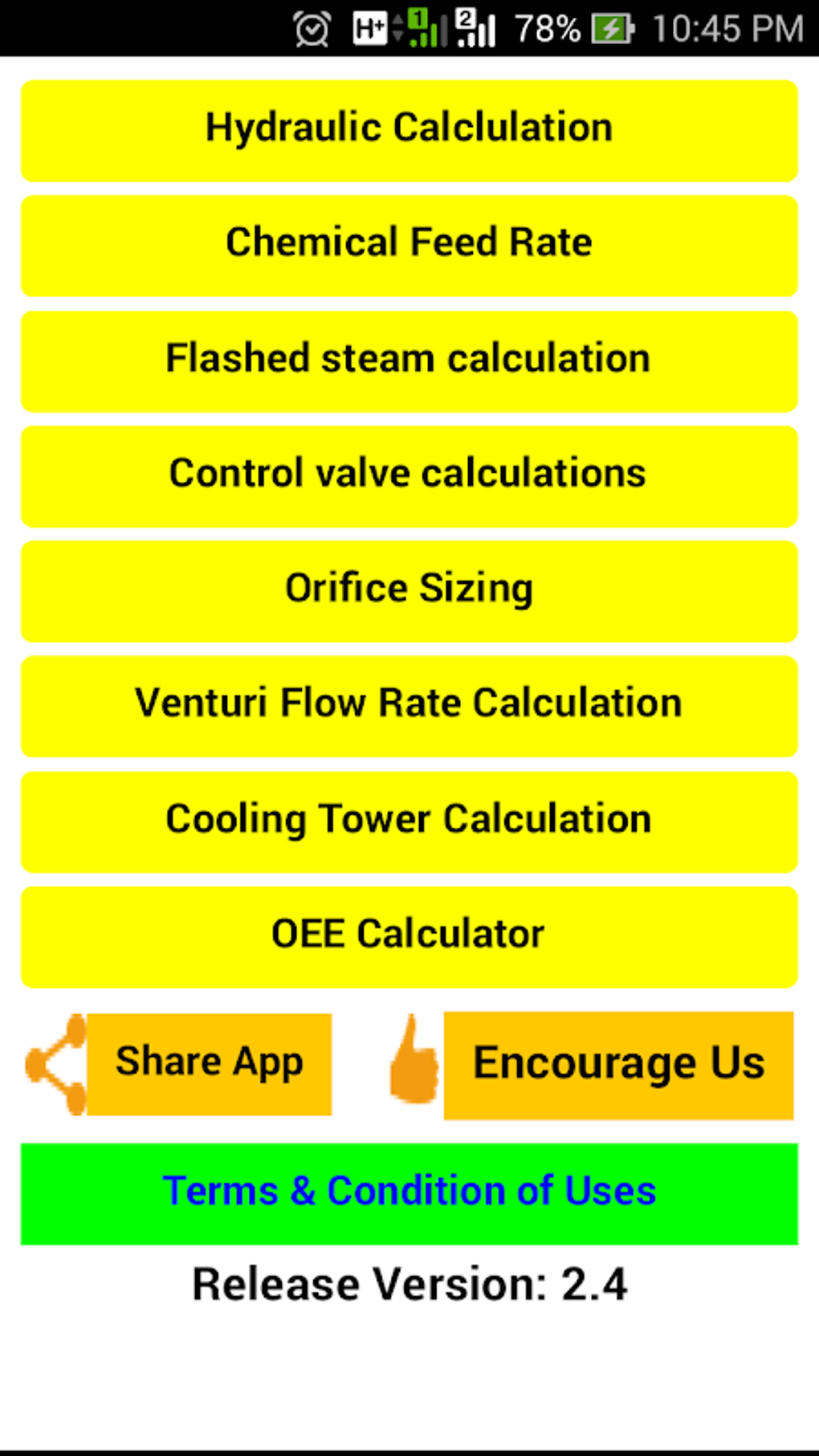 Field Process Calculator Free APK Android 