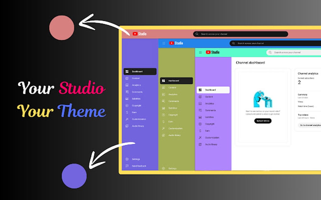 YT Studio Theme Changer Google Chrome 용 - 확장 프로그램 다운로드