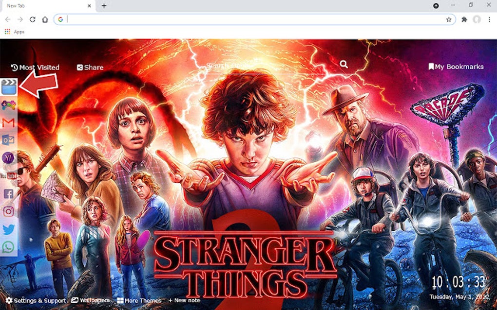 Stranger Things HD Wallpapers New Tab pour Google Chrome - Extension Télécharger