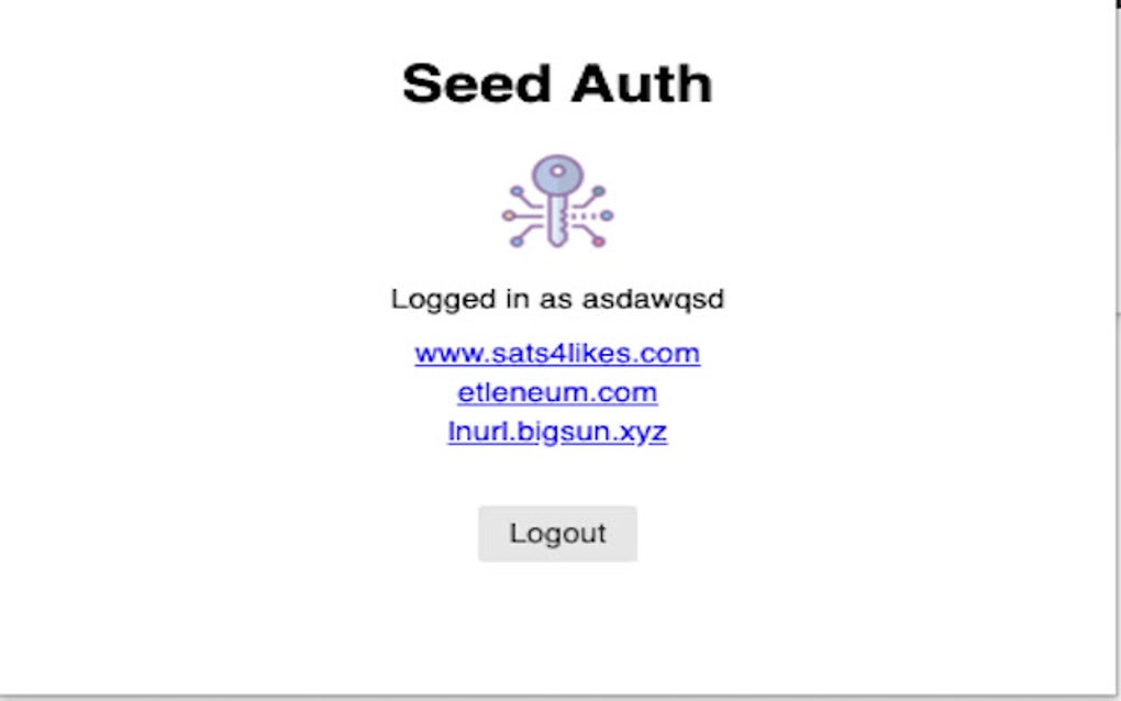Seed Auth - LNURL Auth for Google Chrome - Extension Download Seed Auth - LNURL Auth for Google Chrome - Extension Download