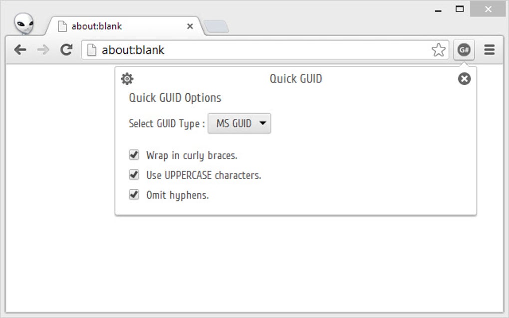 QuickGUID Extension Google Chrome 용 - 확장 프로그램 다운로드