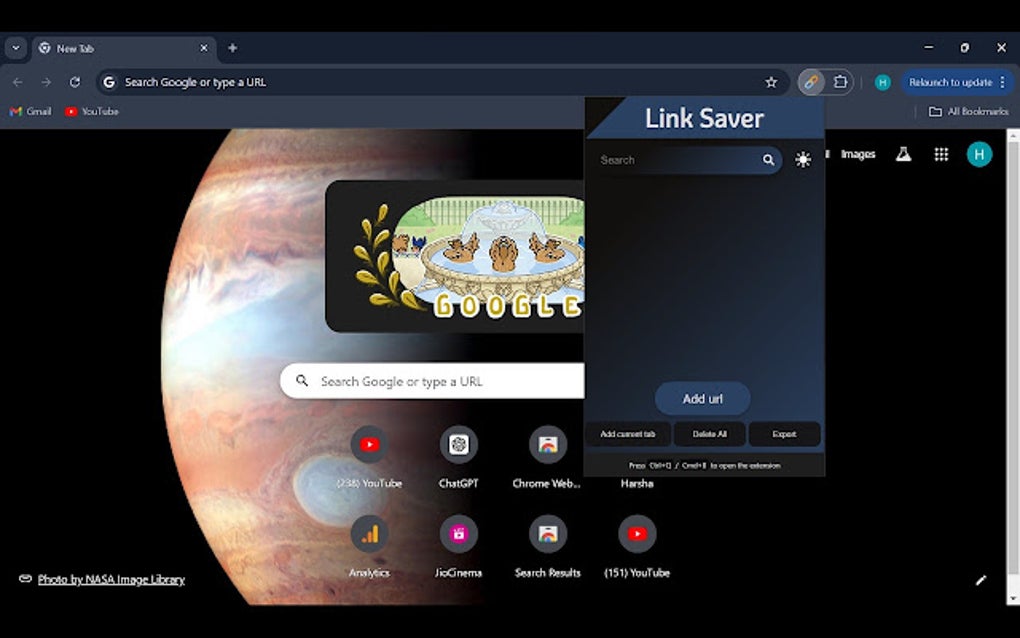 Link Saver pour Google Chrome - Extension Télécharger