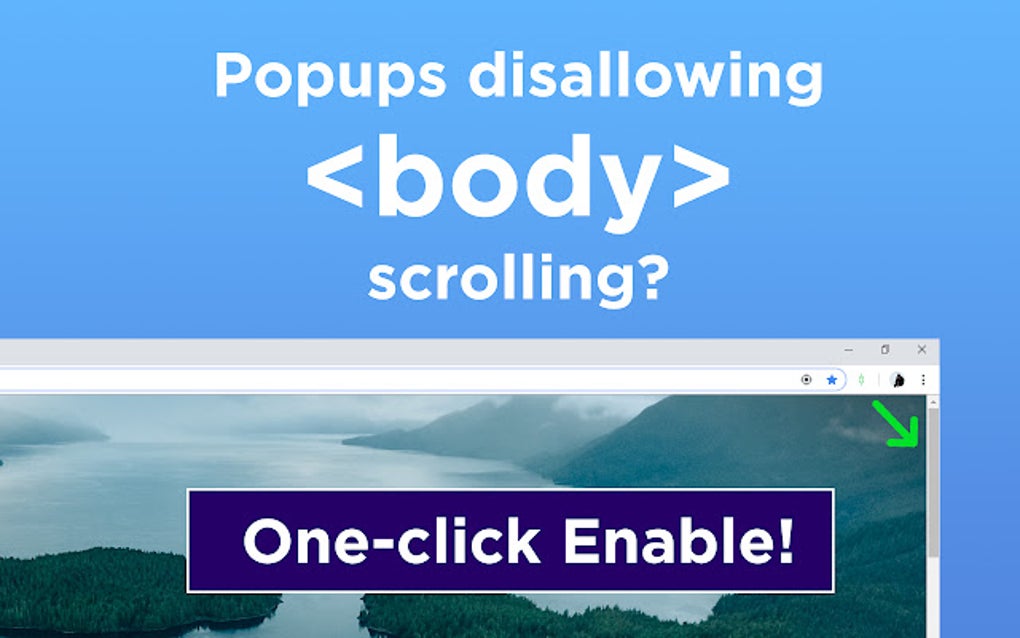 Allow BodyScroll para Google Chrome - Extensión Descargar