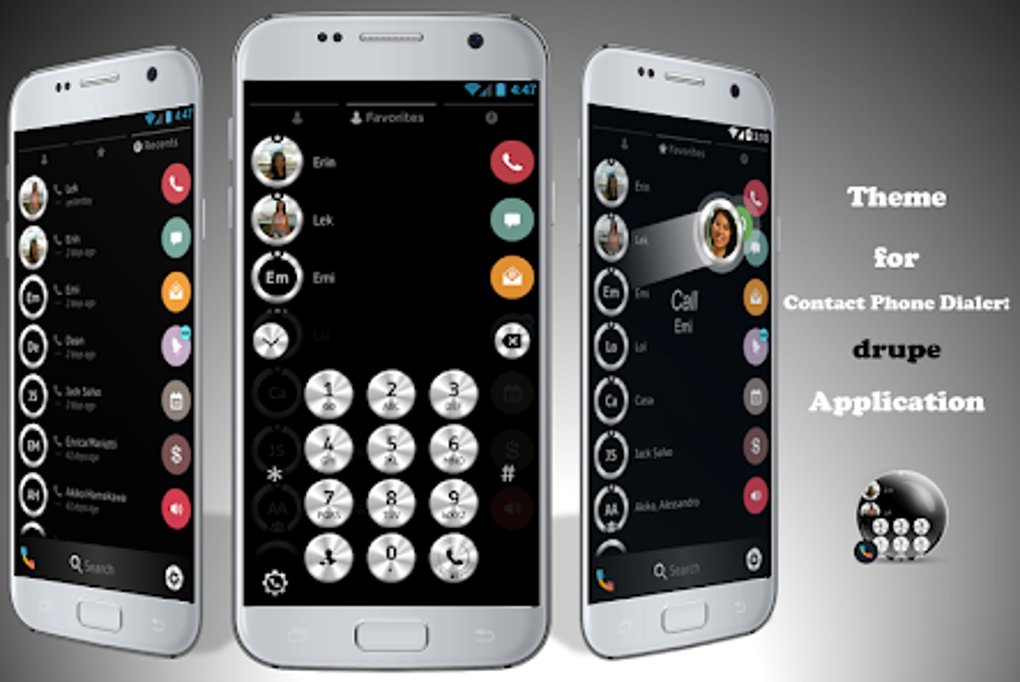 Theme Dialer Metal Silver for Android - Download