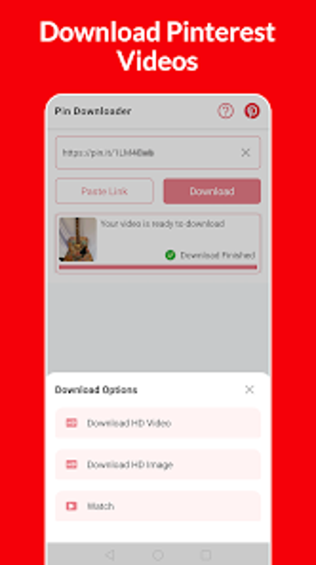Video Downloader for Pinterest pour Android - Télécharger
