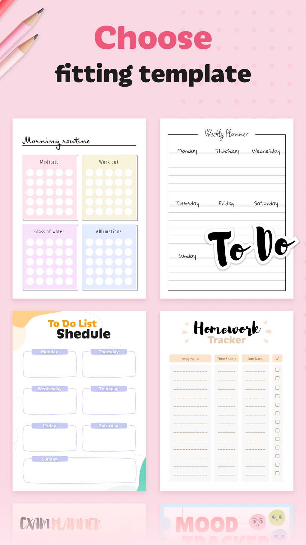 Digital Planner Task Journal for iPhone - Download