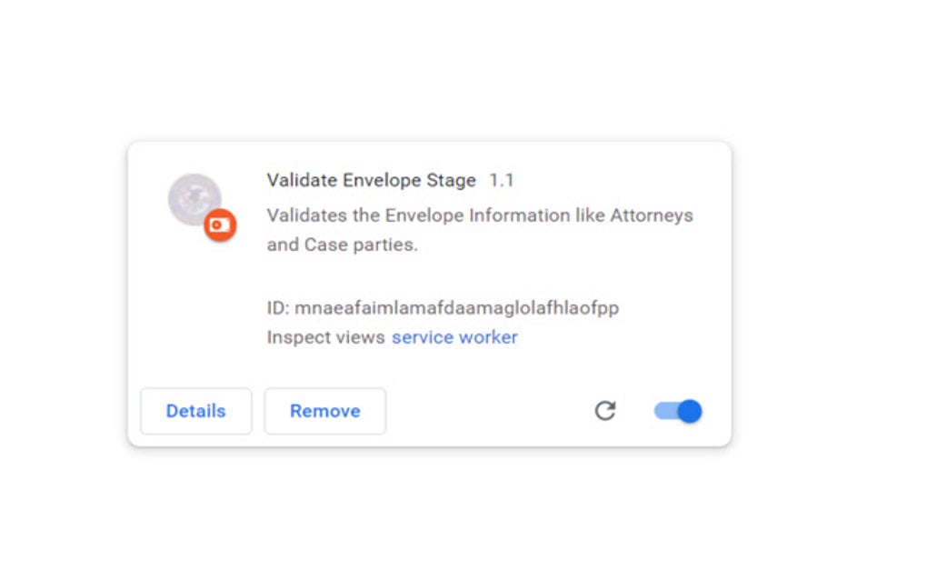 Validate Envelope Stage para Google Chrome - Extensión Descargar