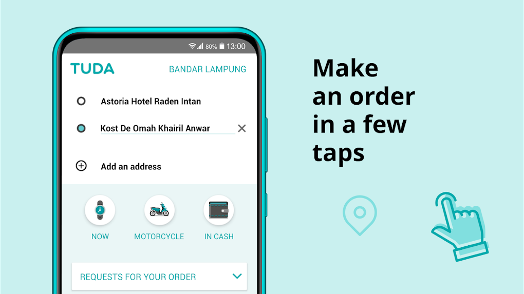 TUDA order a ride APK para Android - Descargar