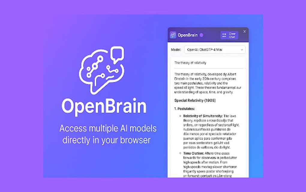 OpenBrain para Google Chrome - Extensión Descargar
