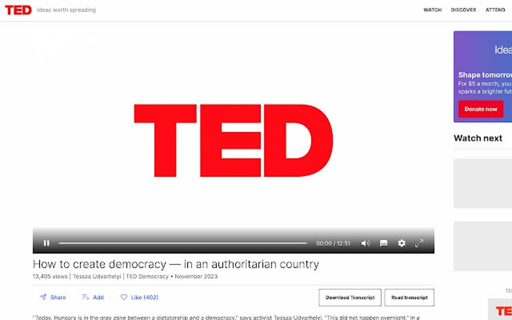 TED Transcript Downloader per Google Chrome - Estensione Download