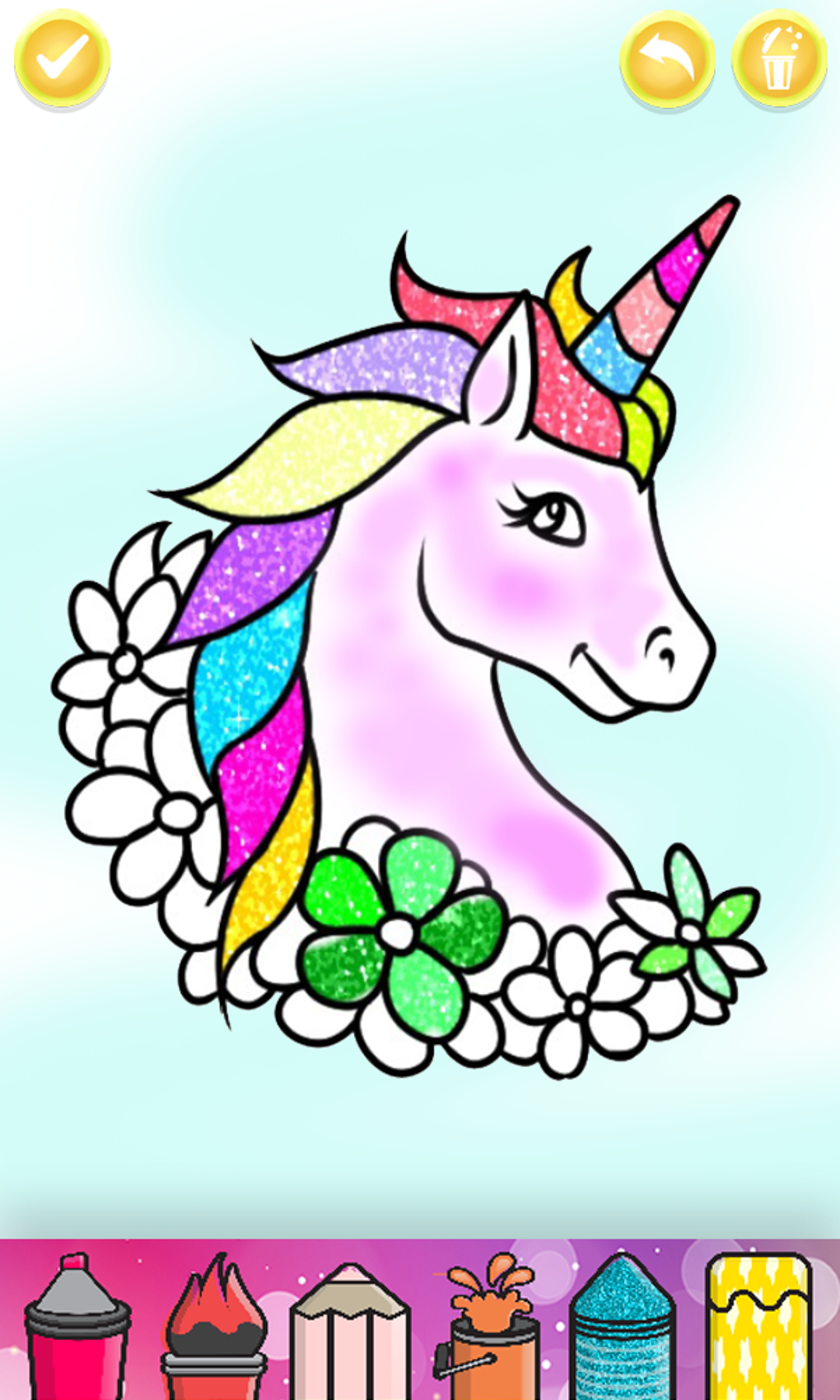 Unicorn Coloring Book Glitter para Android - Download