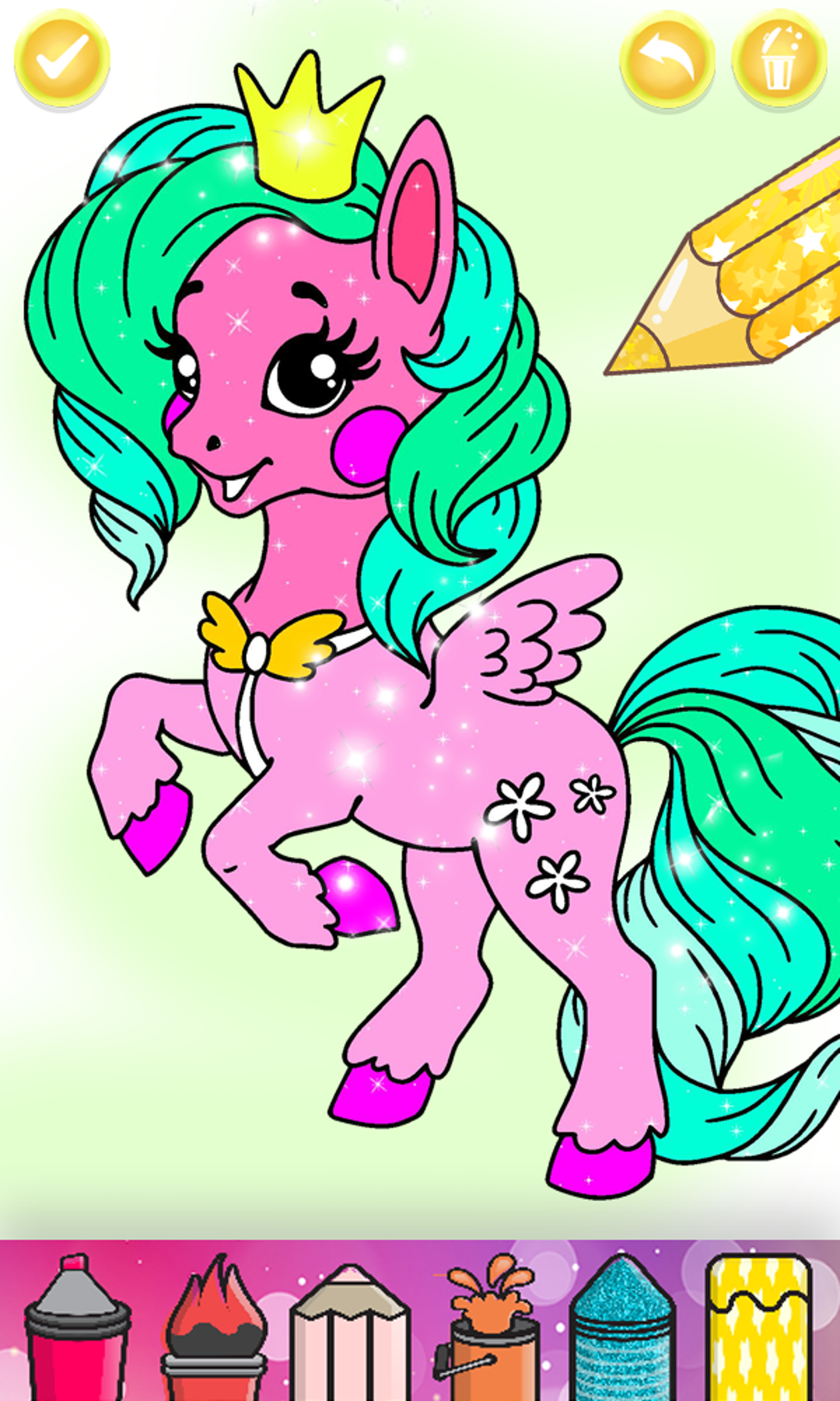Unicorn Coloring Book Glitter for Android - Download
