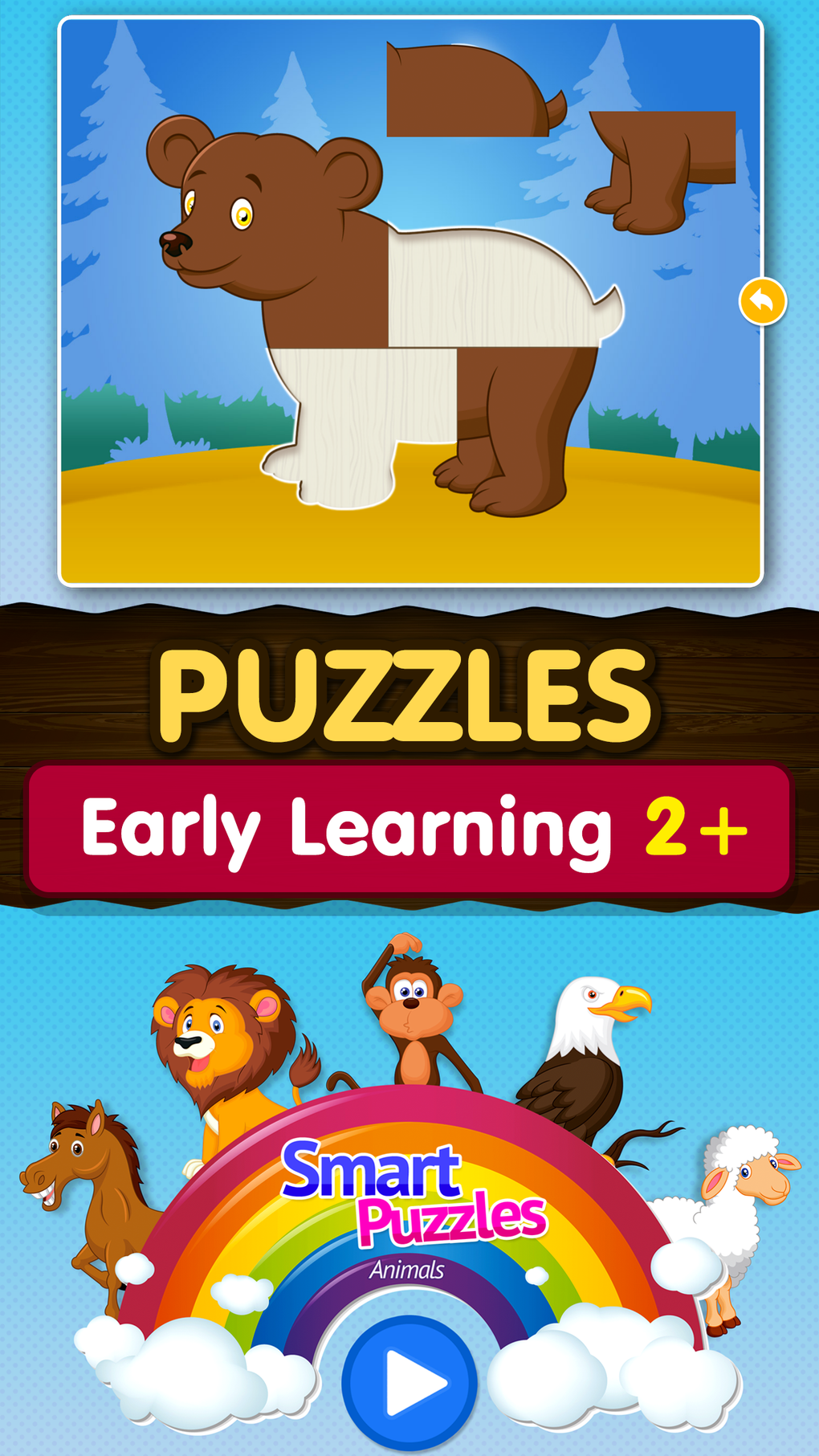 Kids Animal games-SmartPuzzles para iPhone - Descargar