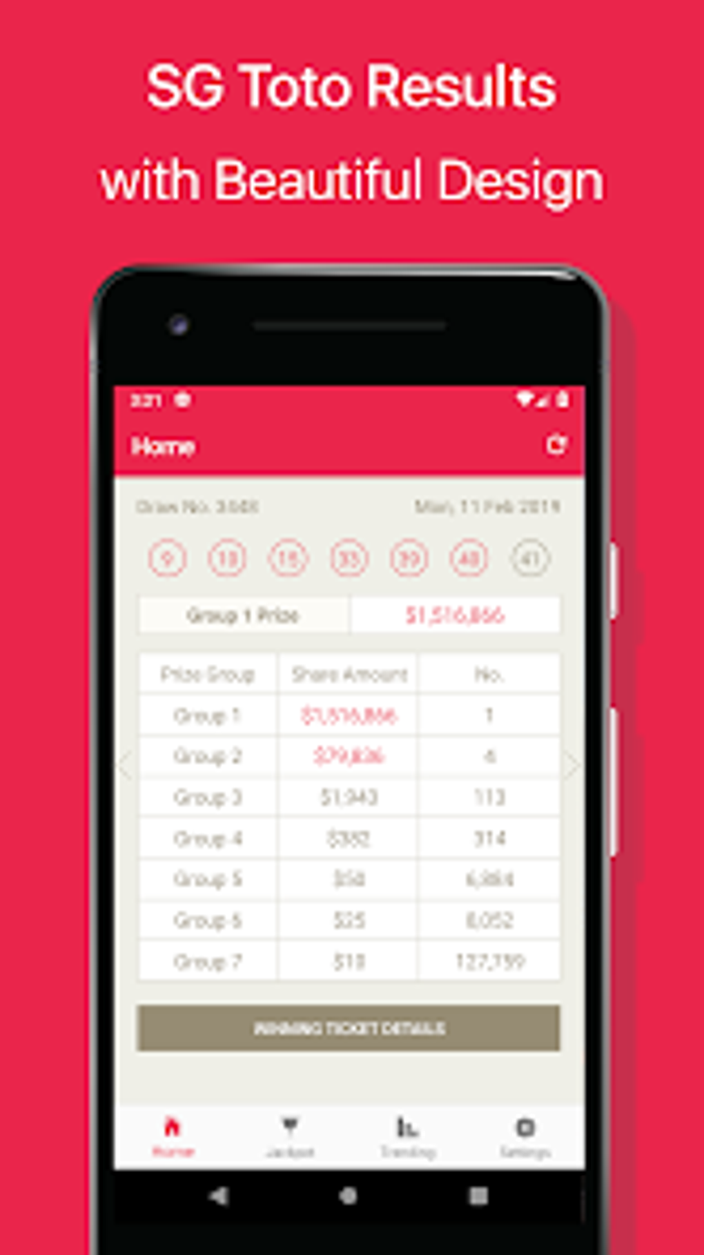 Toto Results for Singapore for Android - Download